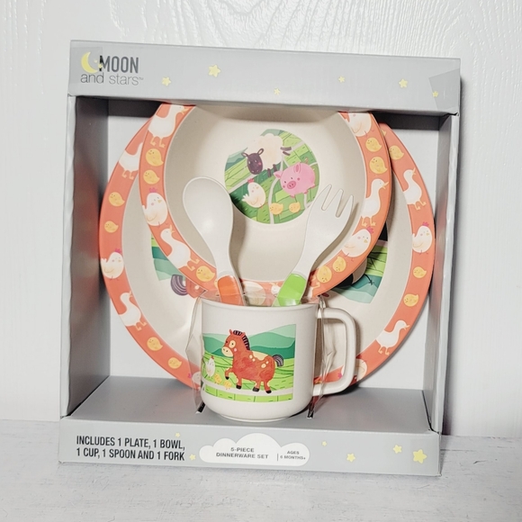 Moon & Stars | Dining | Moon And Stars 5piece Bamboo Fiber Dinnerware ...